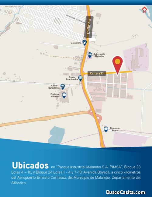 Bodegas Parque Industrial Malambo PIMSA en Colombia