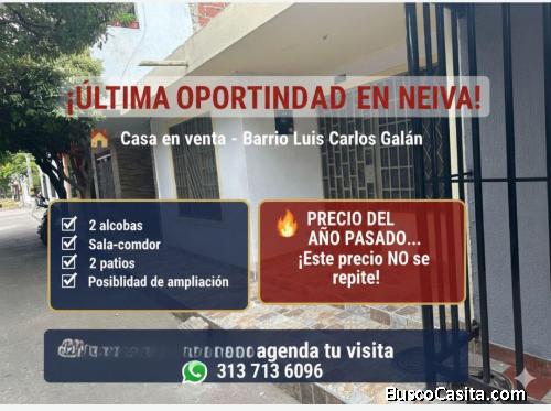 Casa en venta – Barrio Luis Carlos Galán Las casas ya están subiendo de ...